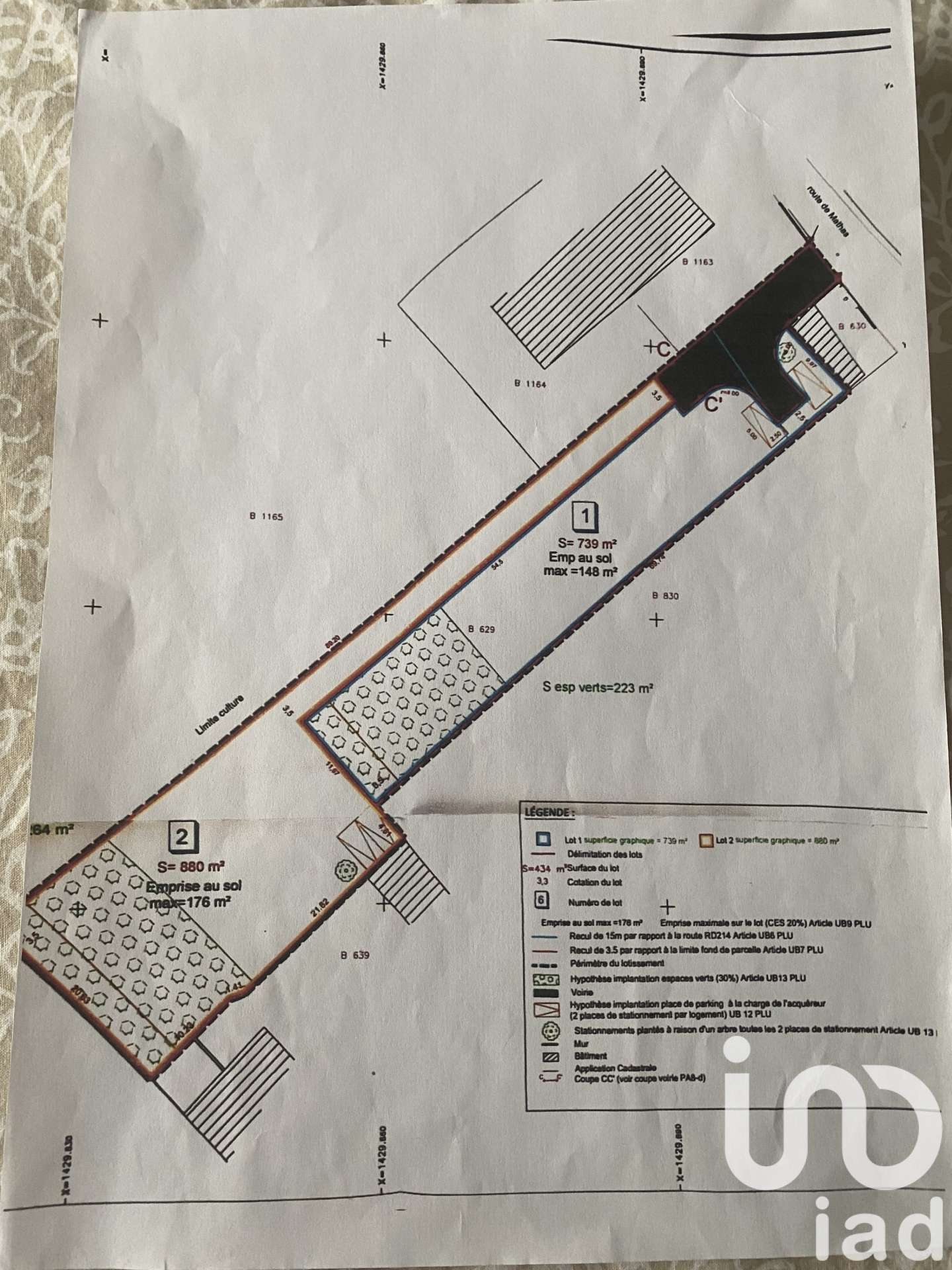 Vente Terrain à Portets (33640) : à vendre / 737m² Portets